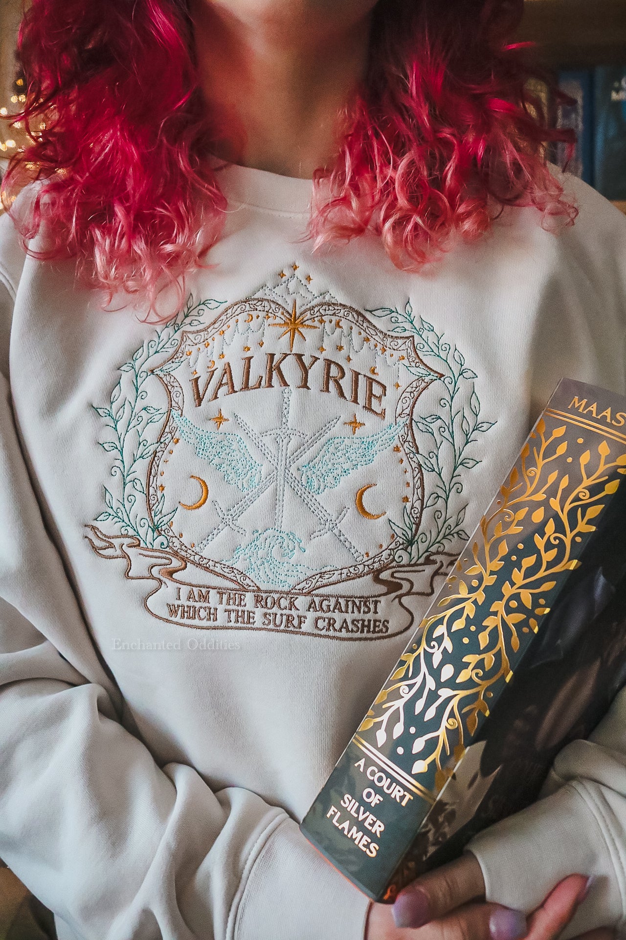Valkyrie Crest Premium Crewneck – Enchanted Oddities