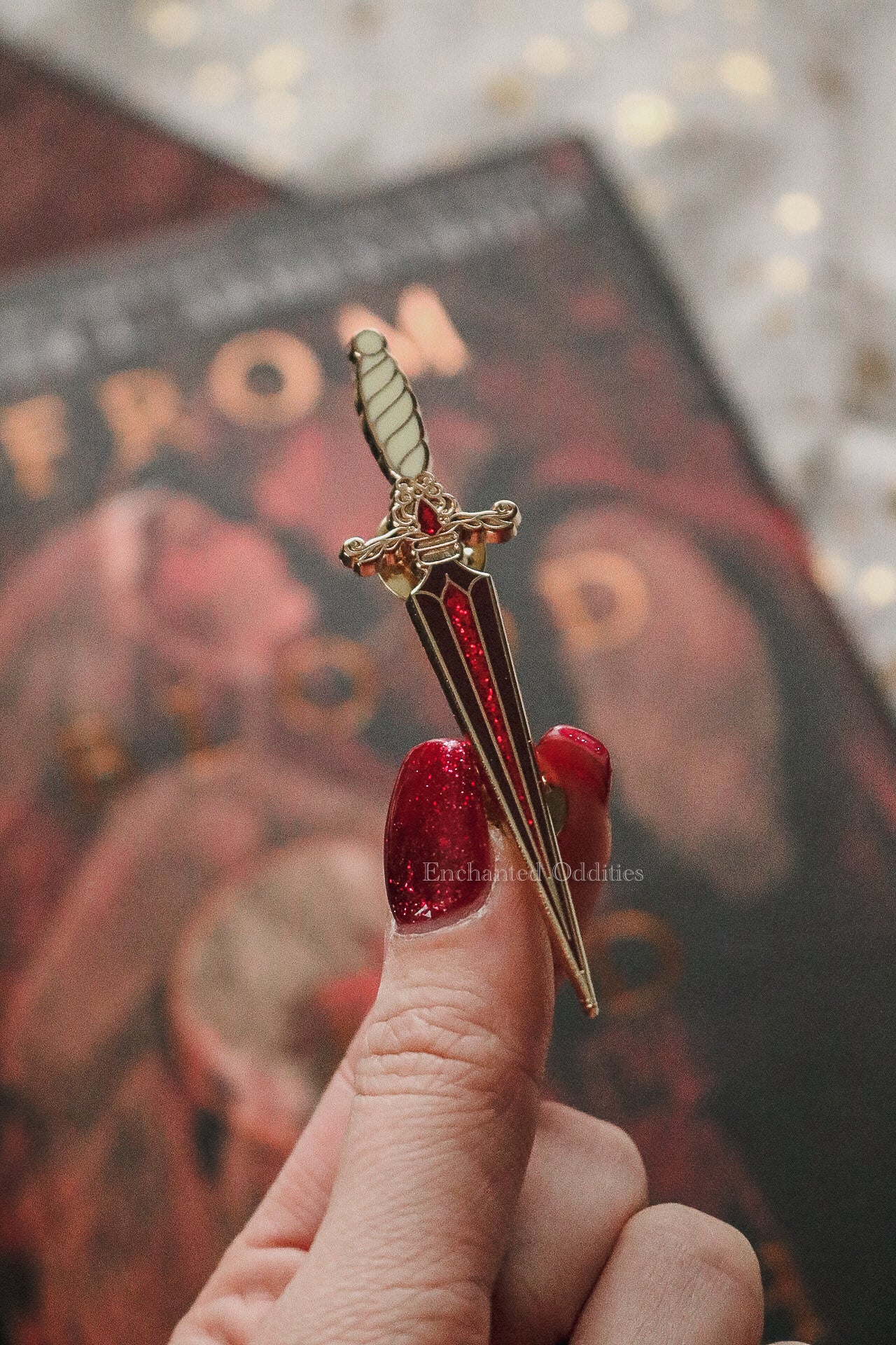 Bloodstone Dagger Enamel Pin – Enchanted Oddities